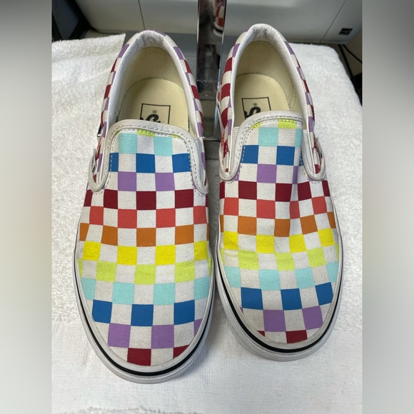 Vans | Shoes | Vans Rainbow Pride Checkerboard | Poshmark